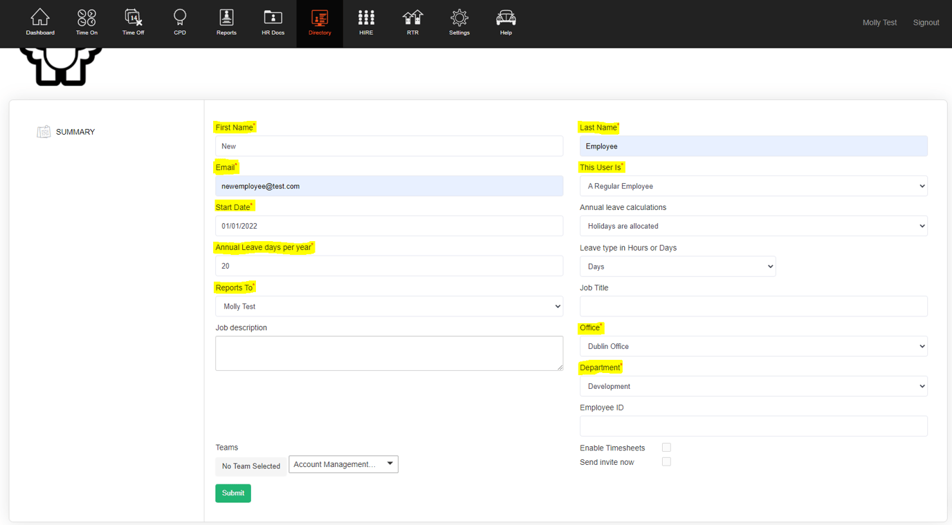 How to Add an Employee