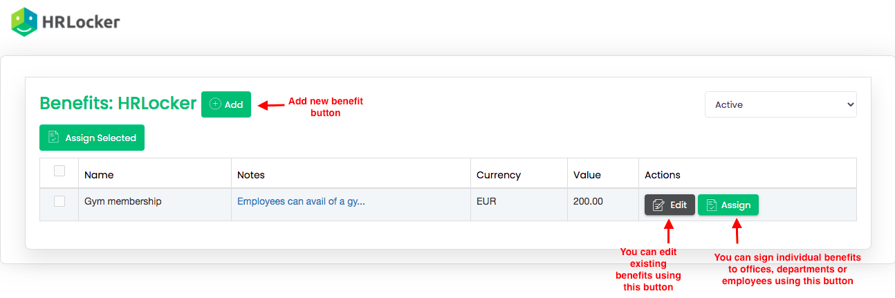 Managing and Assigning Employee Benefits