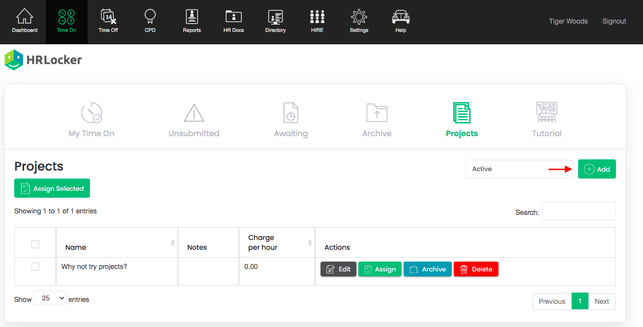 How to create and assign projects