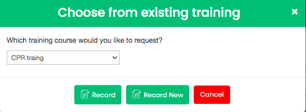 CPD - Employees can create their own CPD records