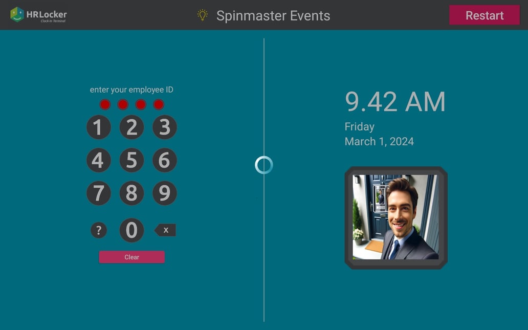Using the HRLocker Clock-in Tablet App