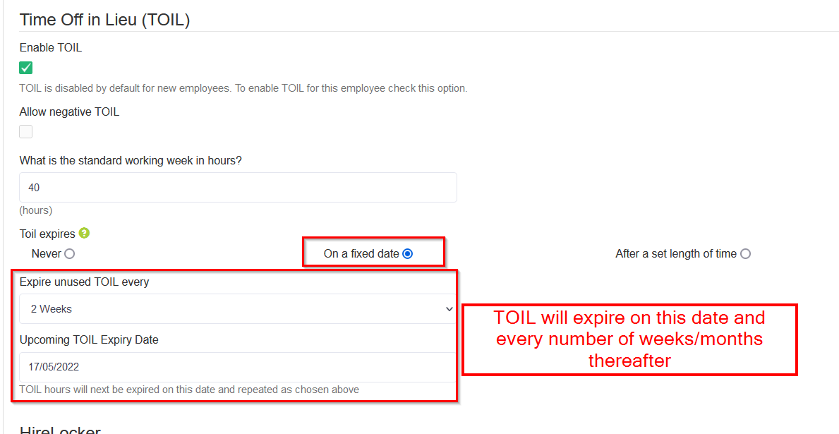 Types of TOIL (Time off in Lieu)